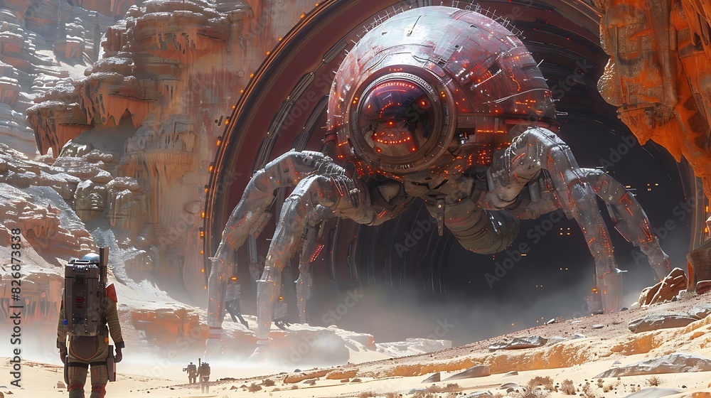 insectoid alien with hive mind capabilities on a desert planet with ...