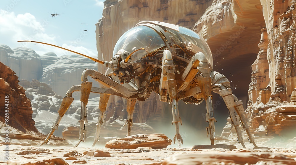 insectoid alien with hive mind capabilities on a desert planet with ...