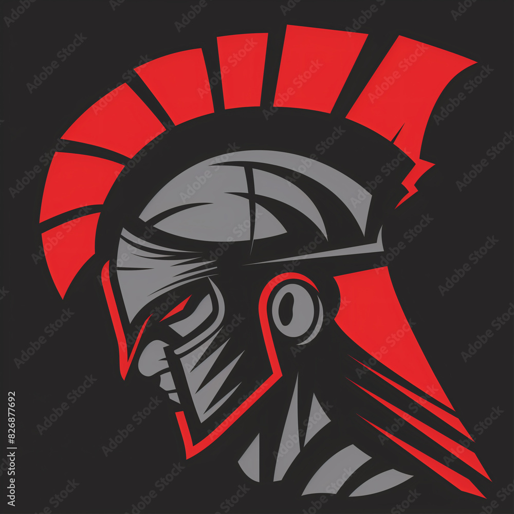 Vector style illustration of Legionary sports team leader mascot or ...