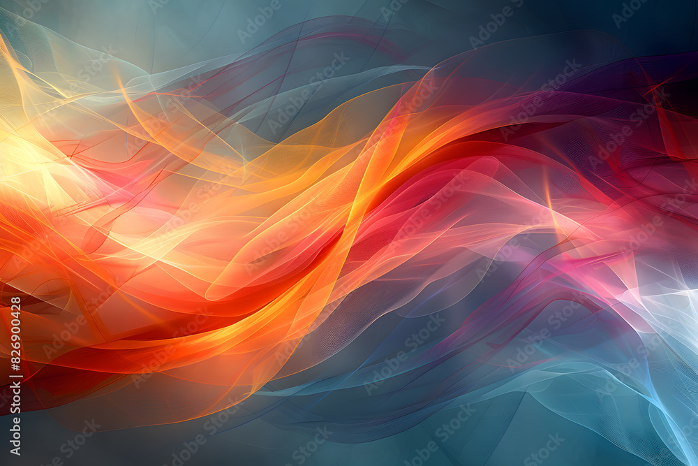 Colorful background with abstract colored lines and patterns. The color ...