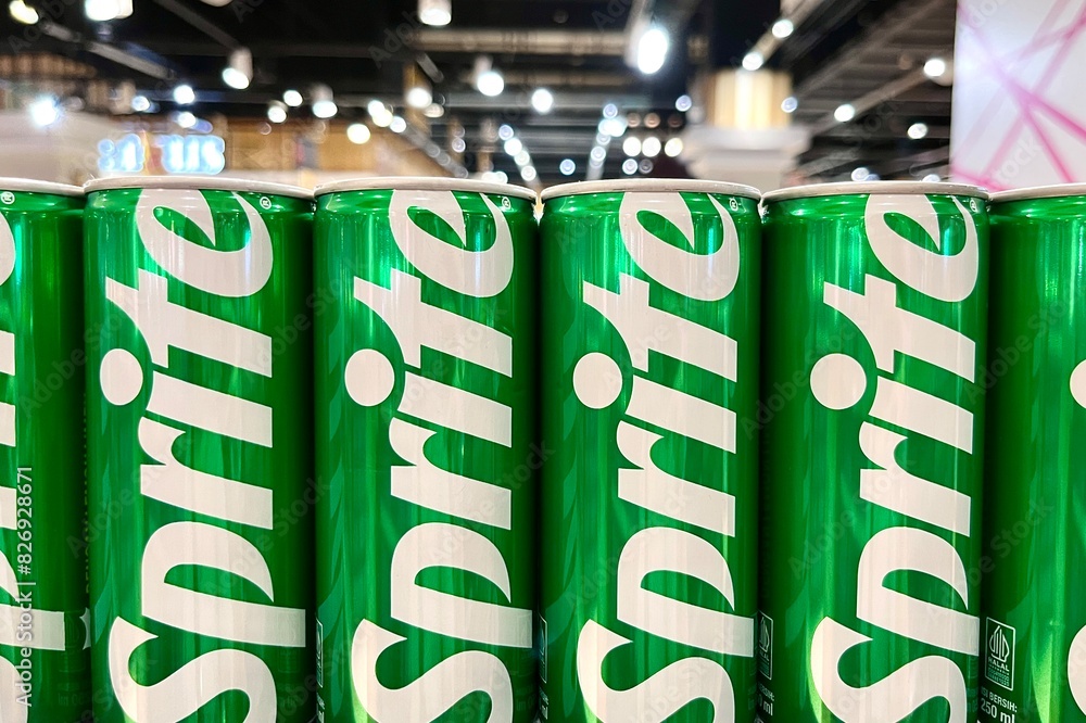 Jakarta, Indonesia - May 24th, 2024 - Sprite green can packaging design ...