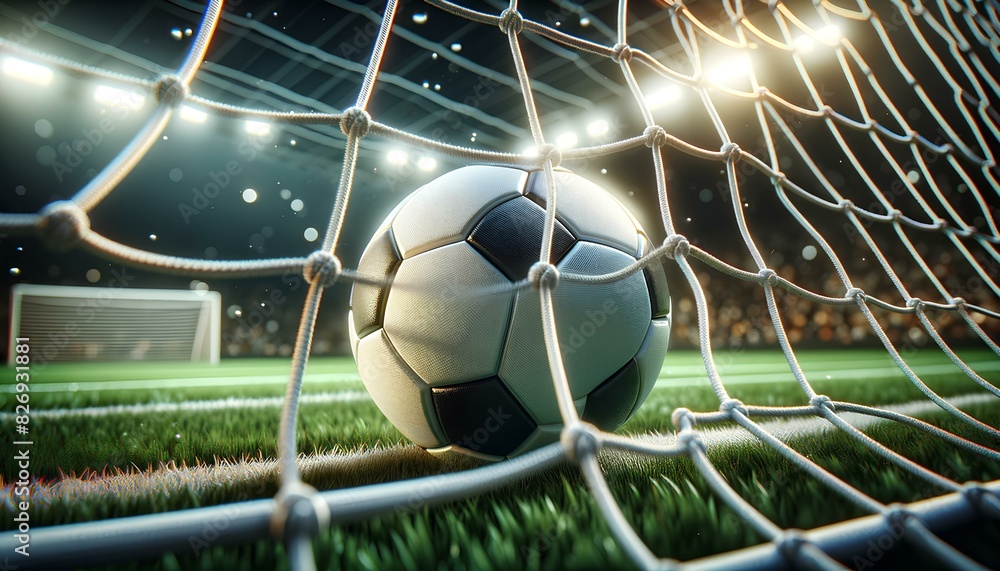 soccer ball in net, soccer goal on net, soccer ball in goal Stock Photo ...