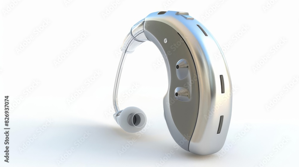 hearing aid fitting system realistic rendering isolated on white ...