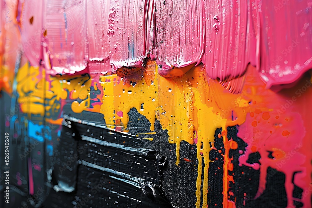Using acrylic paints, apply layers of color with deliberate ...