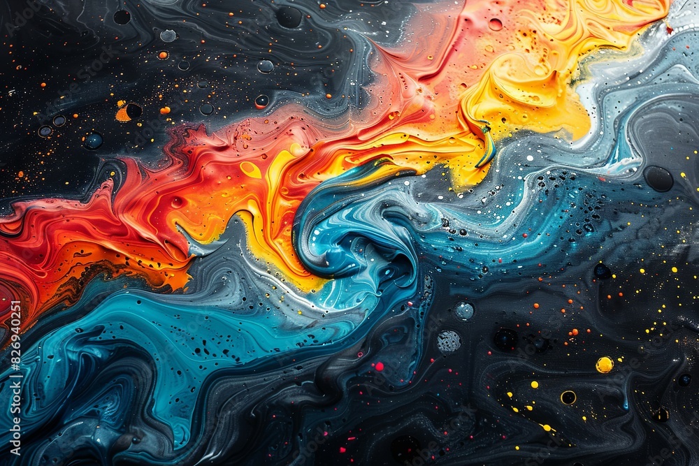 Using acrylic paints, apply layers of color with deliberate ...