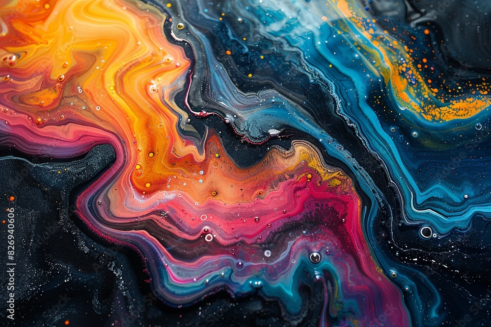 Using acrylic paints, apply layers of color with deliberate ...