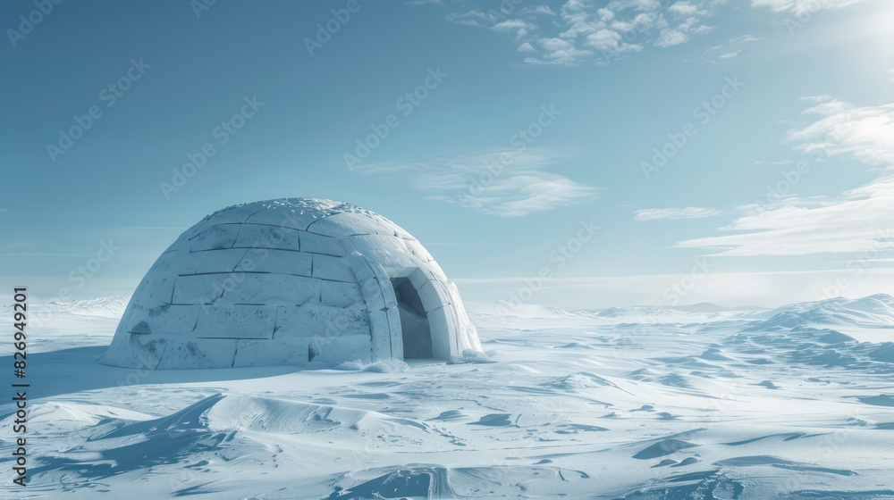 wallpaper of an igloo in the arctic circle with a natural white ...