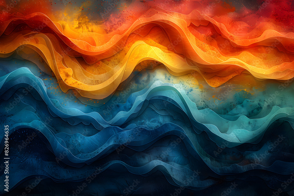 Colorful background with abstract colored lines and patterns. The color ...