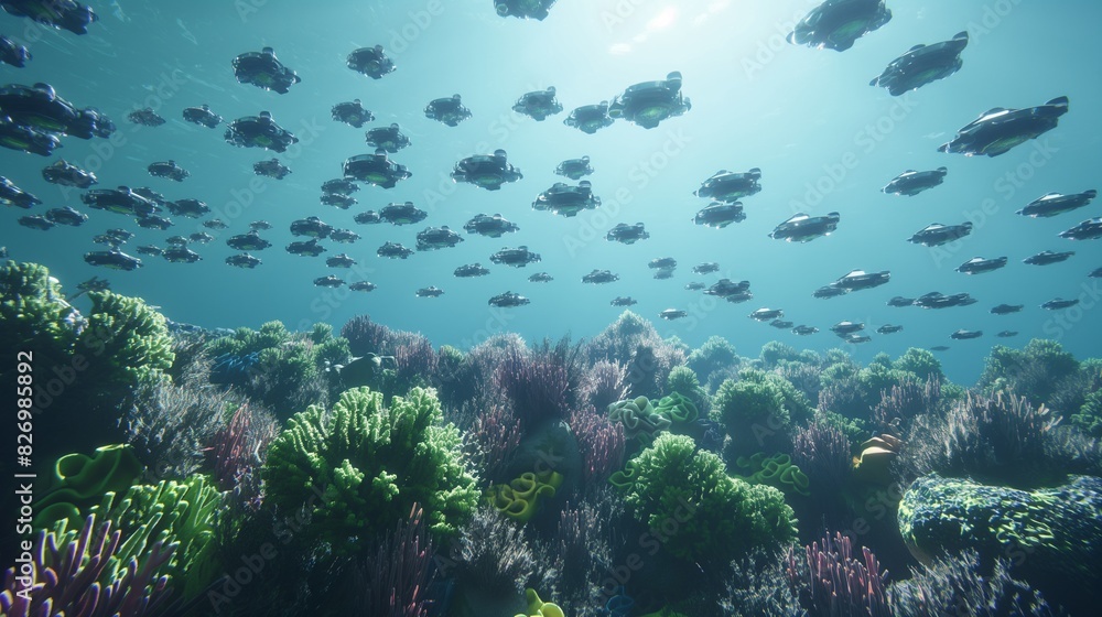 A vast network of underwater AI-controlled drones mapping and ... A vast network of underwater AI-controlled drones mapping and ...
