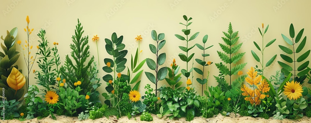 Sustainable local greenery efforts flat design, tree planting ...