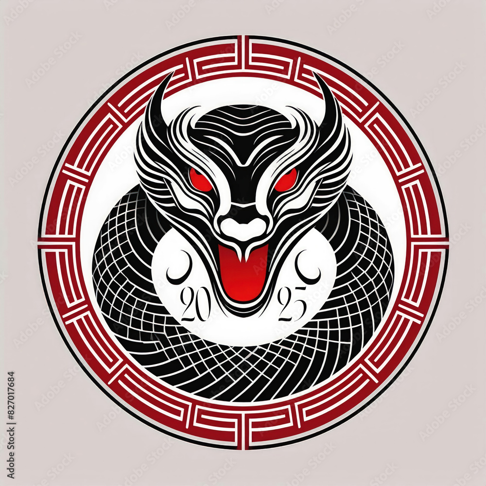 snake icon or snake logo. logo iconic snake chinese, circel logo snake ...