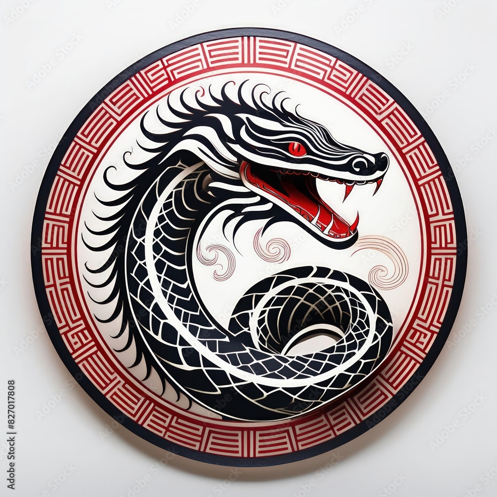 snake icon or snake logo. logo iconic snake chinese, circel logo snake ...