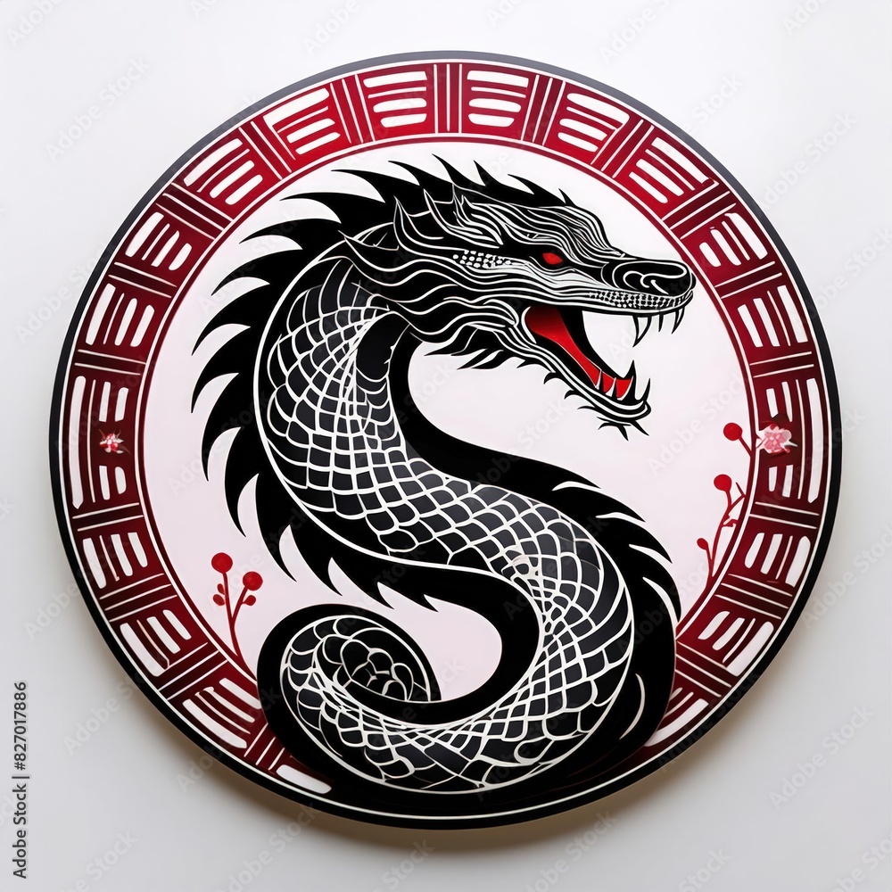 snake icon or snake logo. logo iconic snake chinese, circel logo snake ...