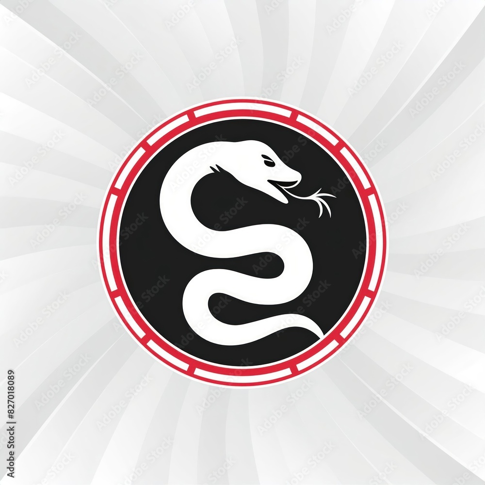 snake icon or snake logo. logo iconic snake chinese, circel logo snake ...