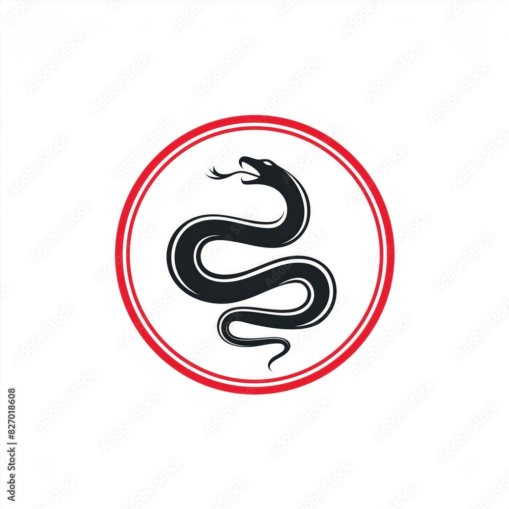snake icon or snake logo. logo iconic snake chinese, circel logo snake ...
