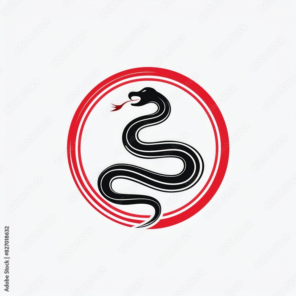 snake icon or snake logo. logo iconic snake chinese, circel logo snake ...