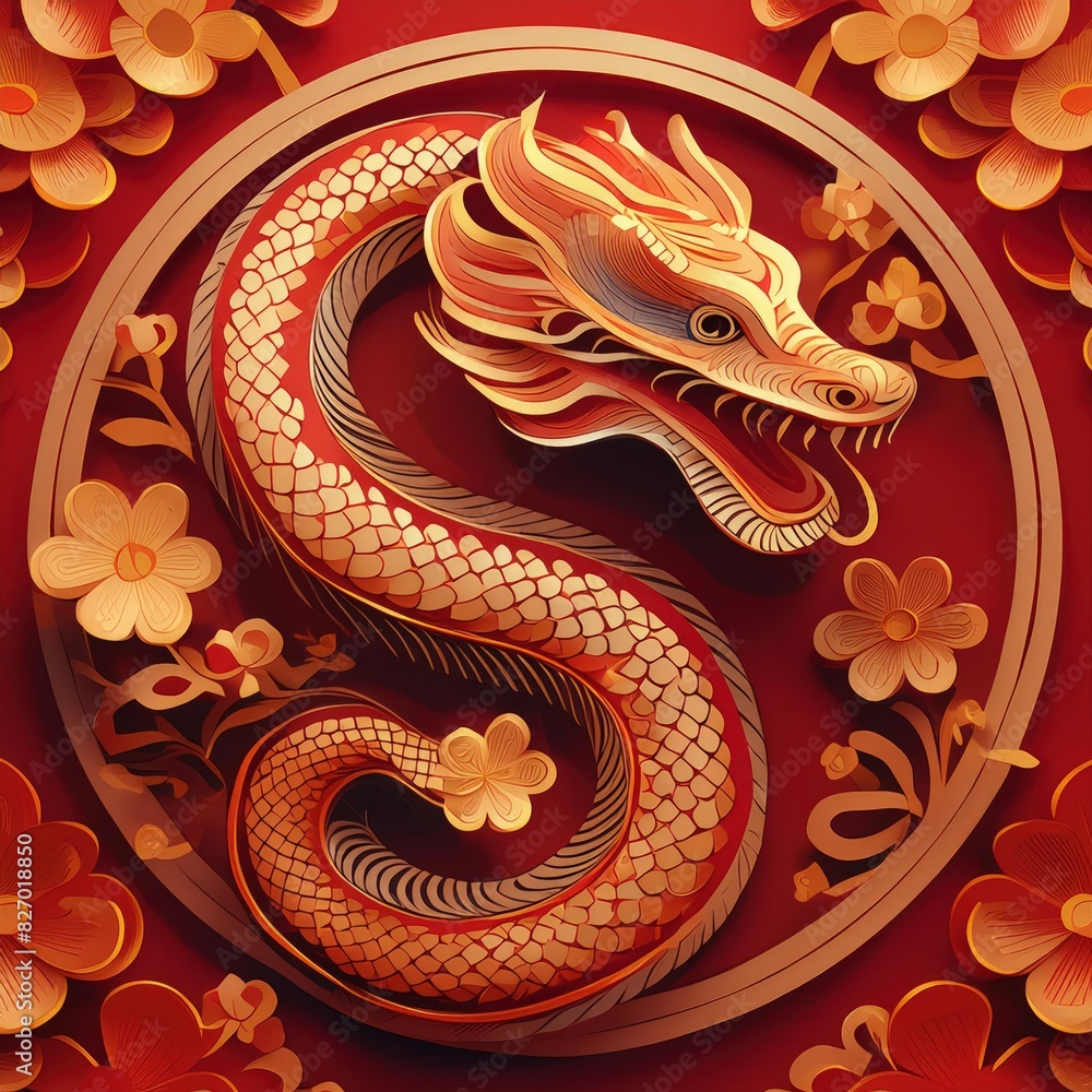 chinese new decoration, snake icon or snake logo. logo iconic snake ...