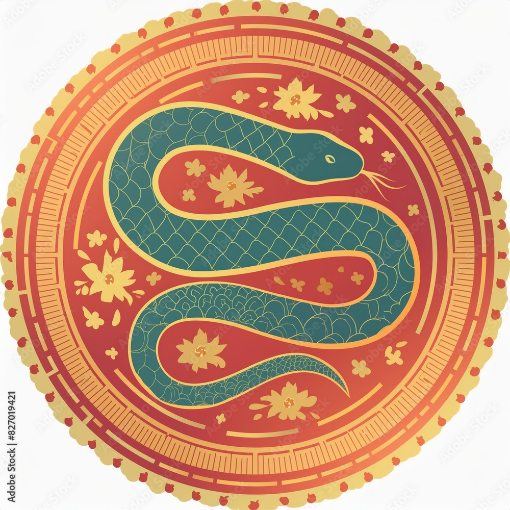 snake icon or snake logo. logo iconic snake chinese, circel logo snake ...