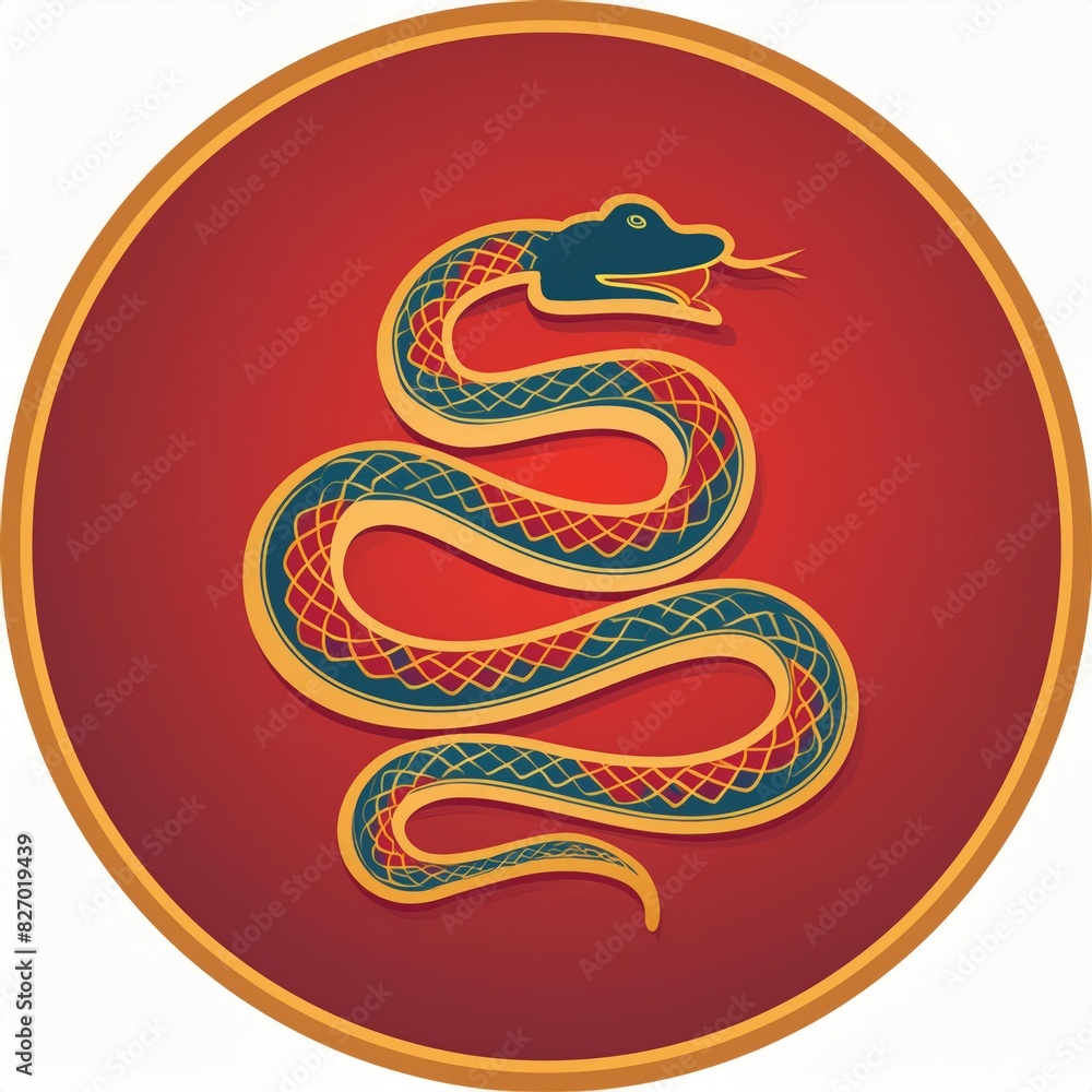 snake icon or snake logo. logo iconic snake chinese, circel logo snake ...