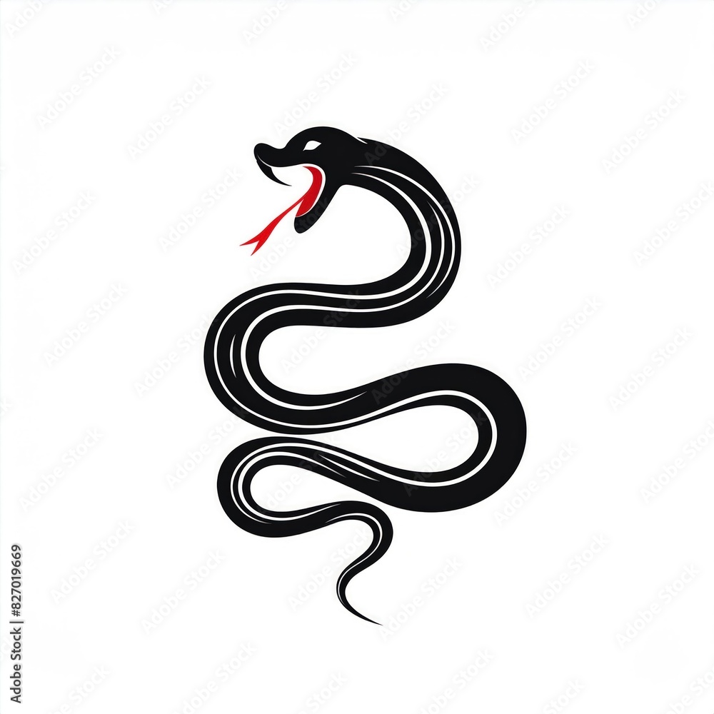 snake icon or snake logo. logo iconic snake chinese, circel logo snake ...