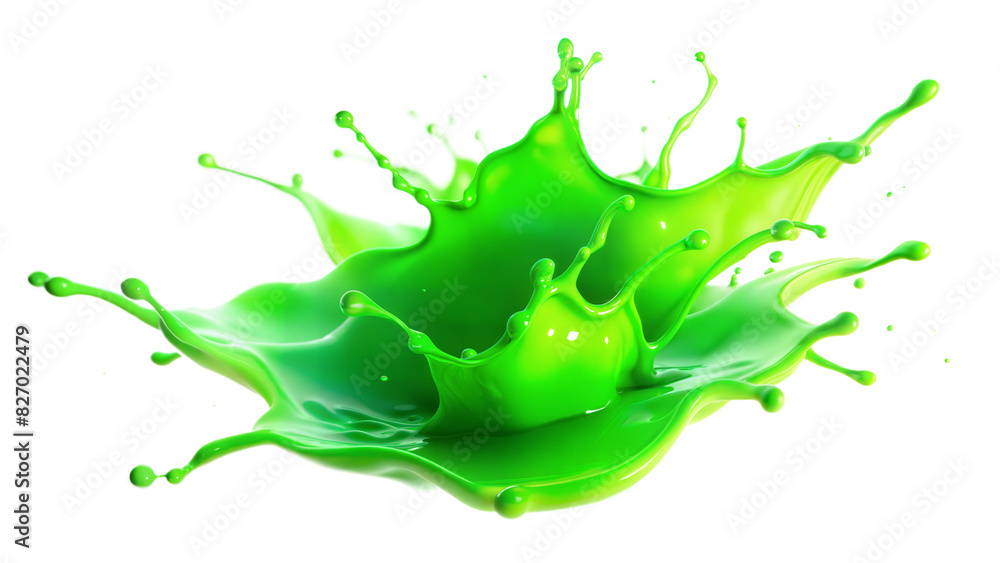 Neon Green Splash – Eye-Catching Highlight: A neon green liquid splash ...