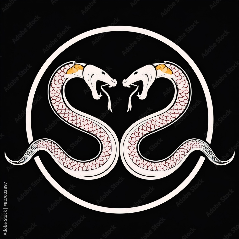 symbol snake. tow snake design. chinese style snake. chinese icon ...