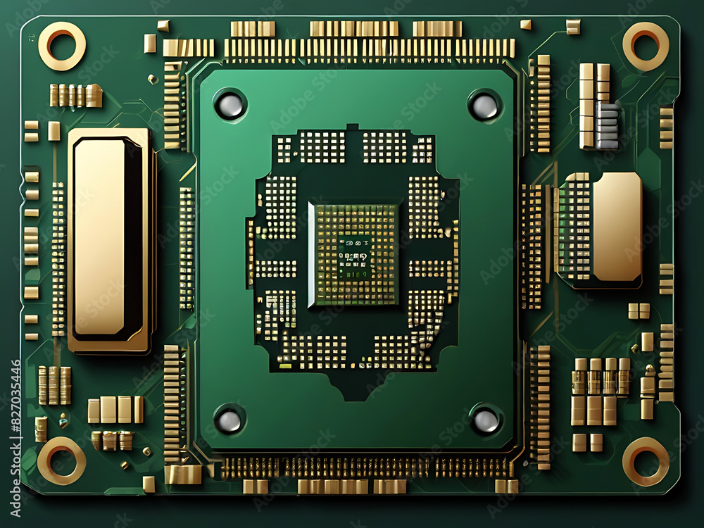 a cartoon style png image of a GPU Chip without any labeling Stock ...
