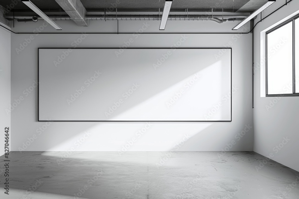 Realistic photograph of a complete Whiteboards,solid stark white ...