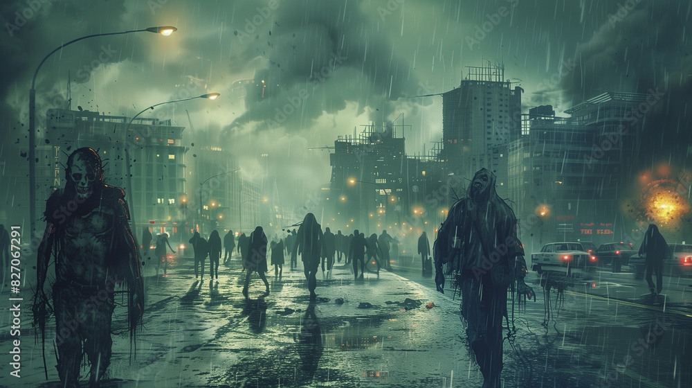 Zombies that wander through wet city streets are full of tension and ...