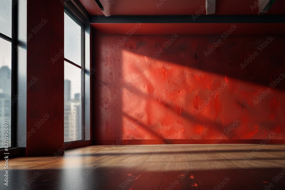 Abstract red studio background for product presentation Stock Photo ...