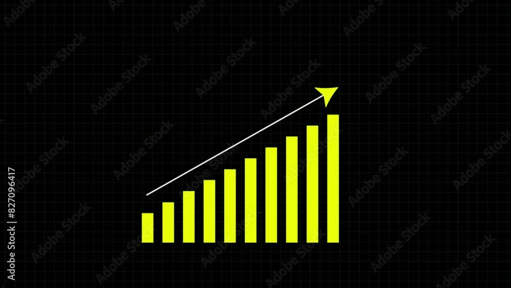 Graph going up rising bar graph, Stock market graph, Financial graph ...
