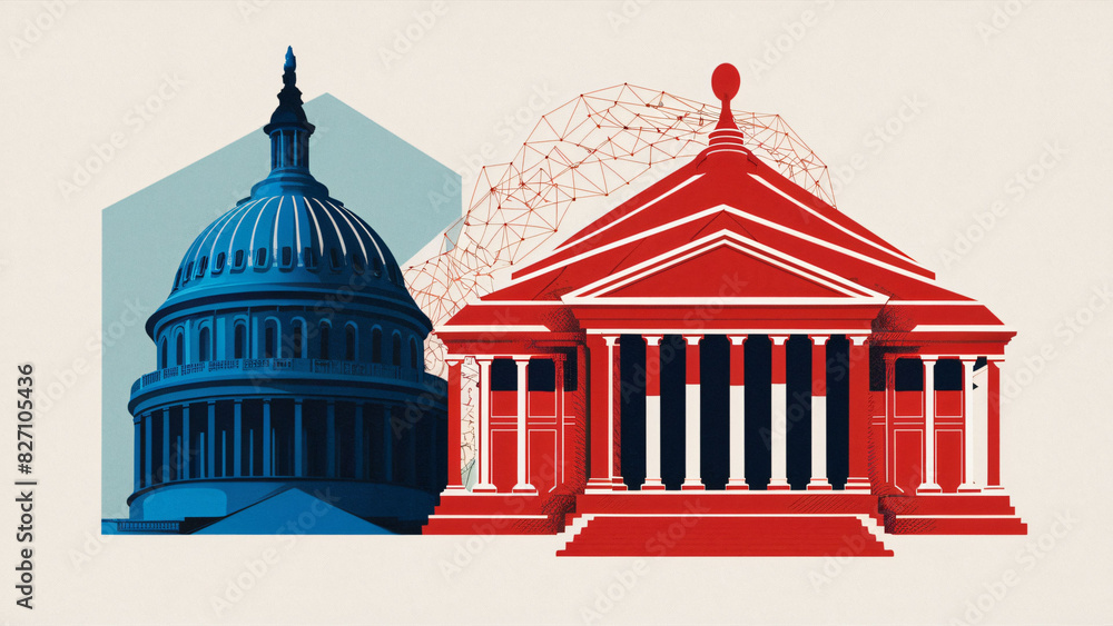 An Illustration of Bicameralism Depicting the Legislative Process with ...