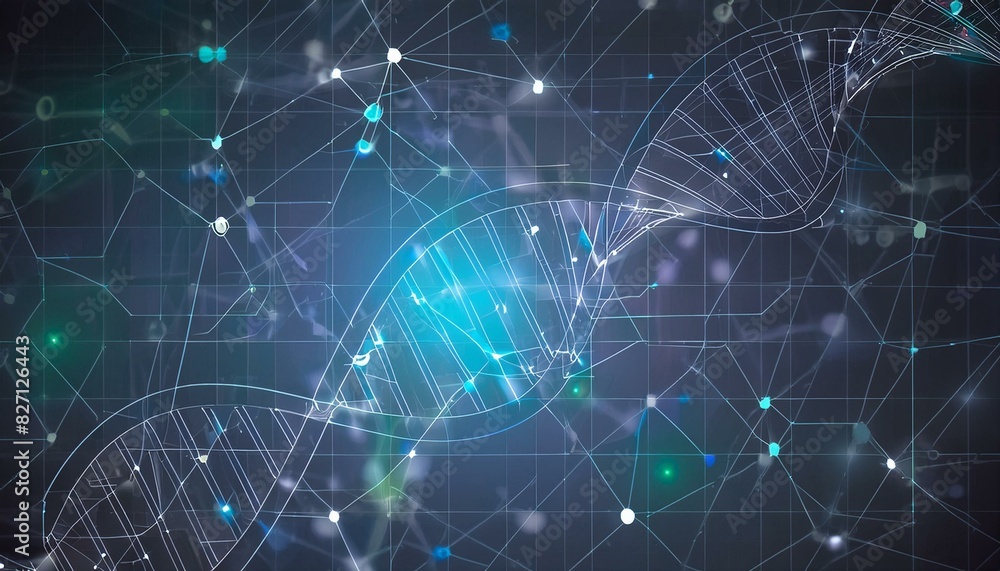 DNA - Visualization of DNA Molecules - Genetic Code - Structure of DNA - Abstract Representation ...