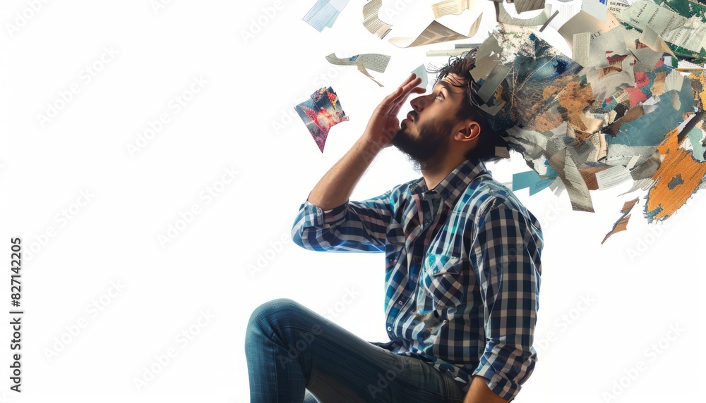 The Problem Solver: A Collage of Purposeful Guy Facing Big Pressure ...