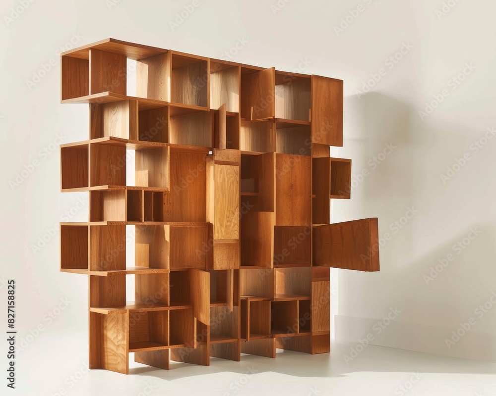 Craft a versatile, minimalist modular bookcase, with detachable storage ...