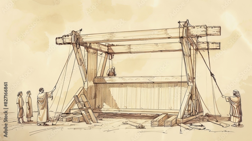 Biblical Illustration of the Construction of the Ark of the Covenant ...