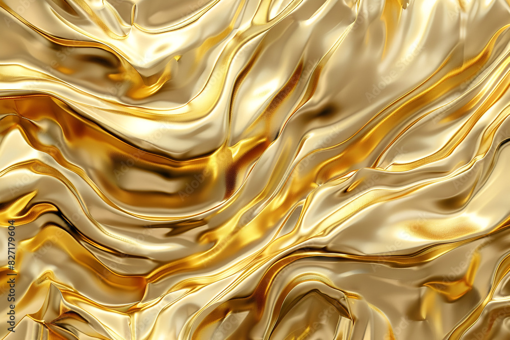 Abstract 3d background with flowing liquid gold texture seamless golden texture Stock ...