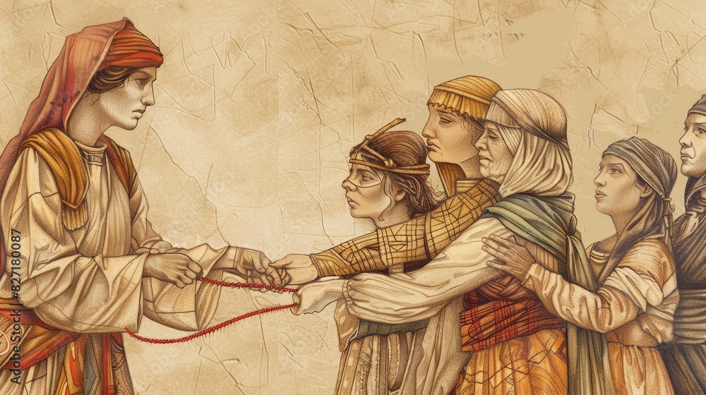 Rahab and Scarlet Cord Story, Israelite Spies Promise Safety, Biblical ...