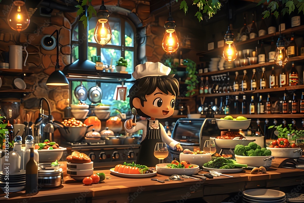 With a stroke of Chibi magic, the bustling kitchen transforms into a ...