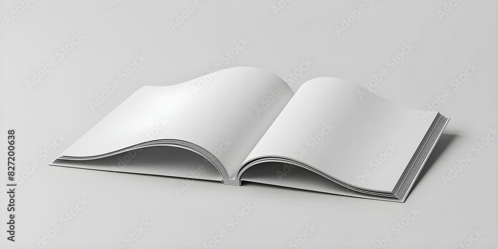 D Rendering Mockup of an Empty A Magazine with Blank Pages. Concept ...