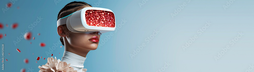 Next generation technology era visual with virtual reality elements and ...