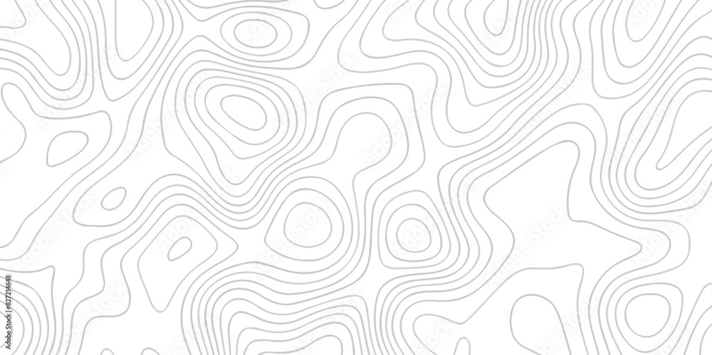 Black and white wave Seamless line. Vector geographic contour map ...