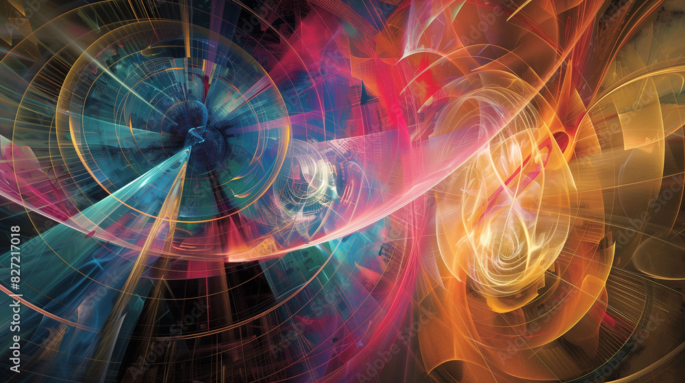 Conceptual diagram of time, gravity, and space Stock Illustration ...