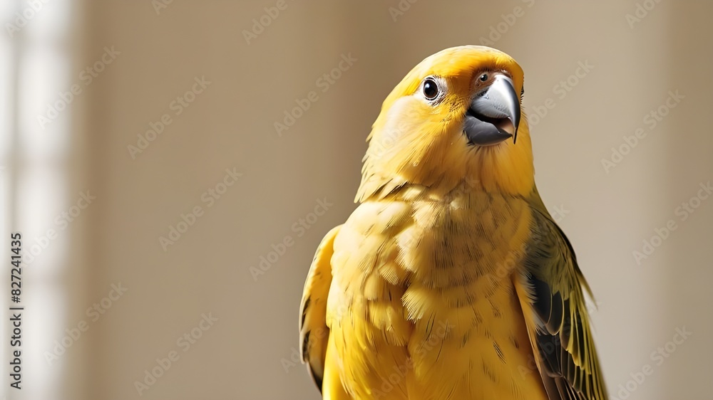 'serinus perch yellow canaria canary bird captivity avian feather wing ...