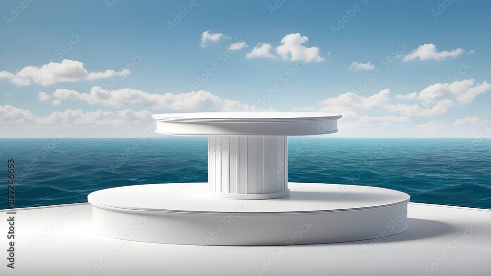 'sea ocean scene splay platform product presentation Podium poduim dais ...