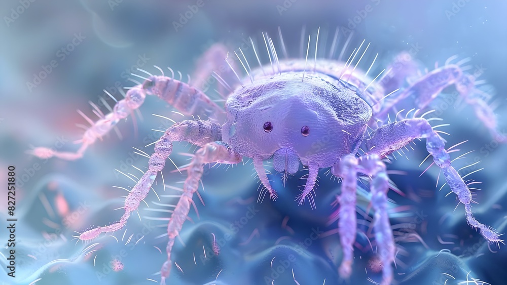 A 3D model of a dust mite. Concept Microscopic Creature, Detailed 3D ...