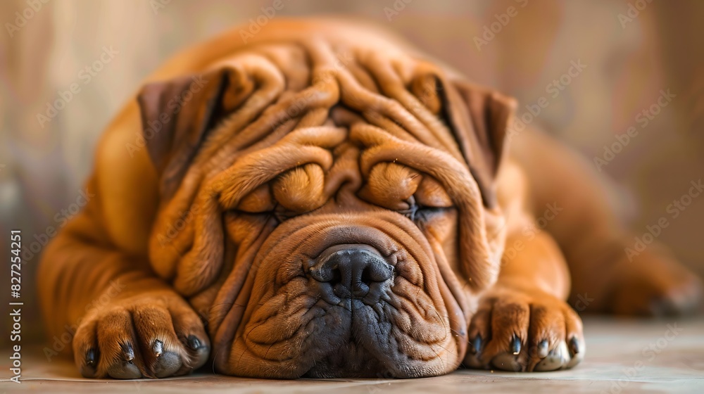 The Chinese Shar-Pei is a breed known for its wrinkled skin and ...