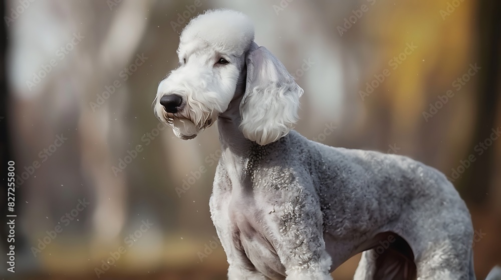 The Bedlington Terrier is a small breed known for its lamb-like ...