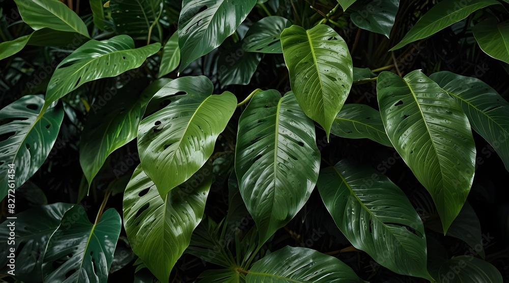 Tropical leaves texture,Abstract nature leaf green texture background ...