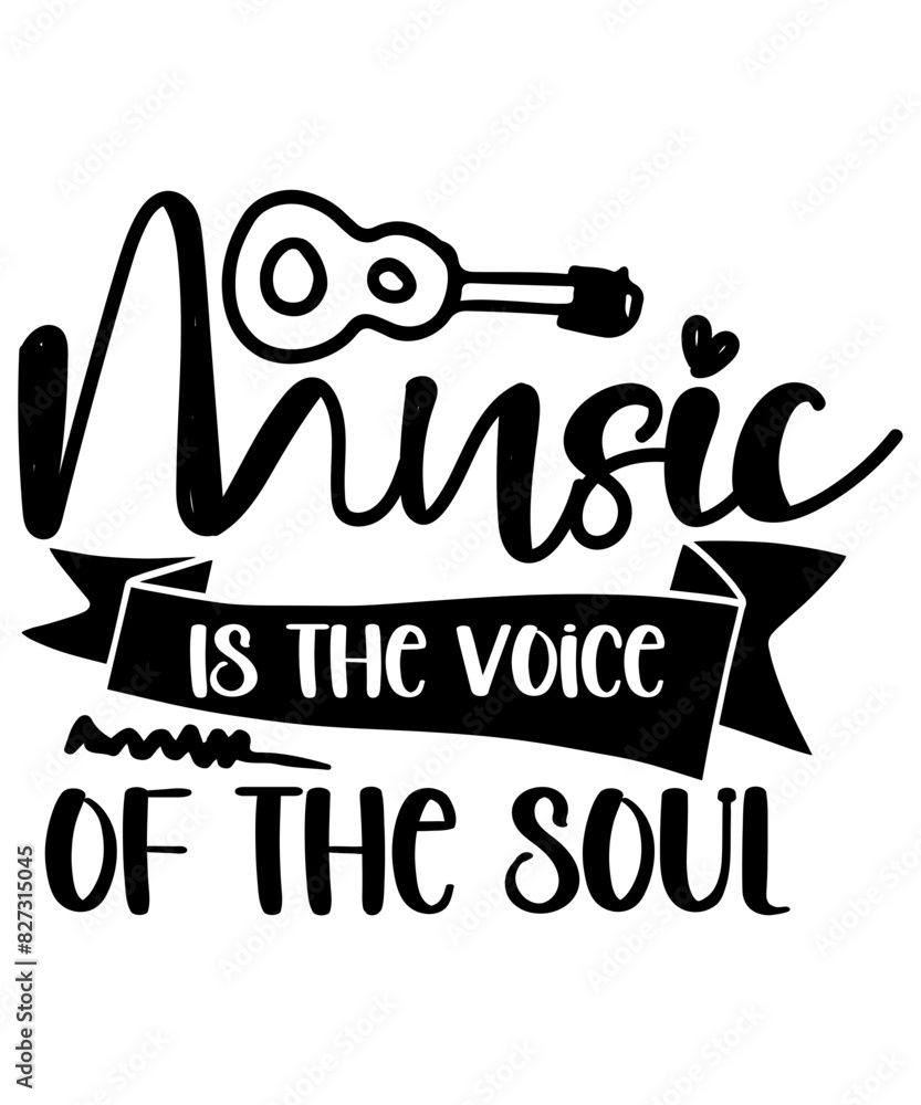 Music Quotes SVG Bundle, Music Lover SVG, Music Instrument SVG for ...